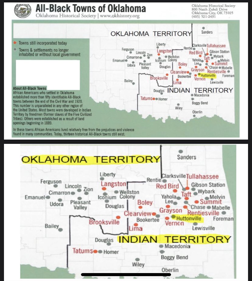 Terry Baccus on Twitter: "Black Towns in Oklahoma pre Statehood ...