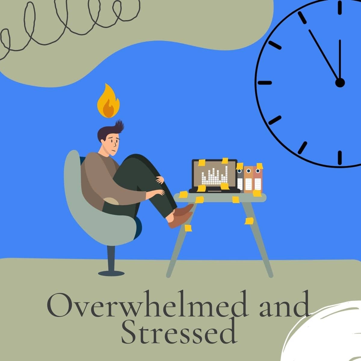 Overwhelmed Teacher Clipart