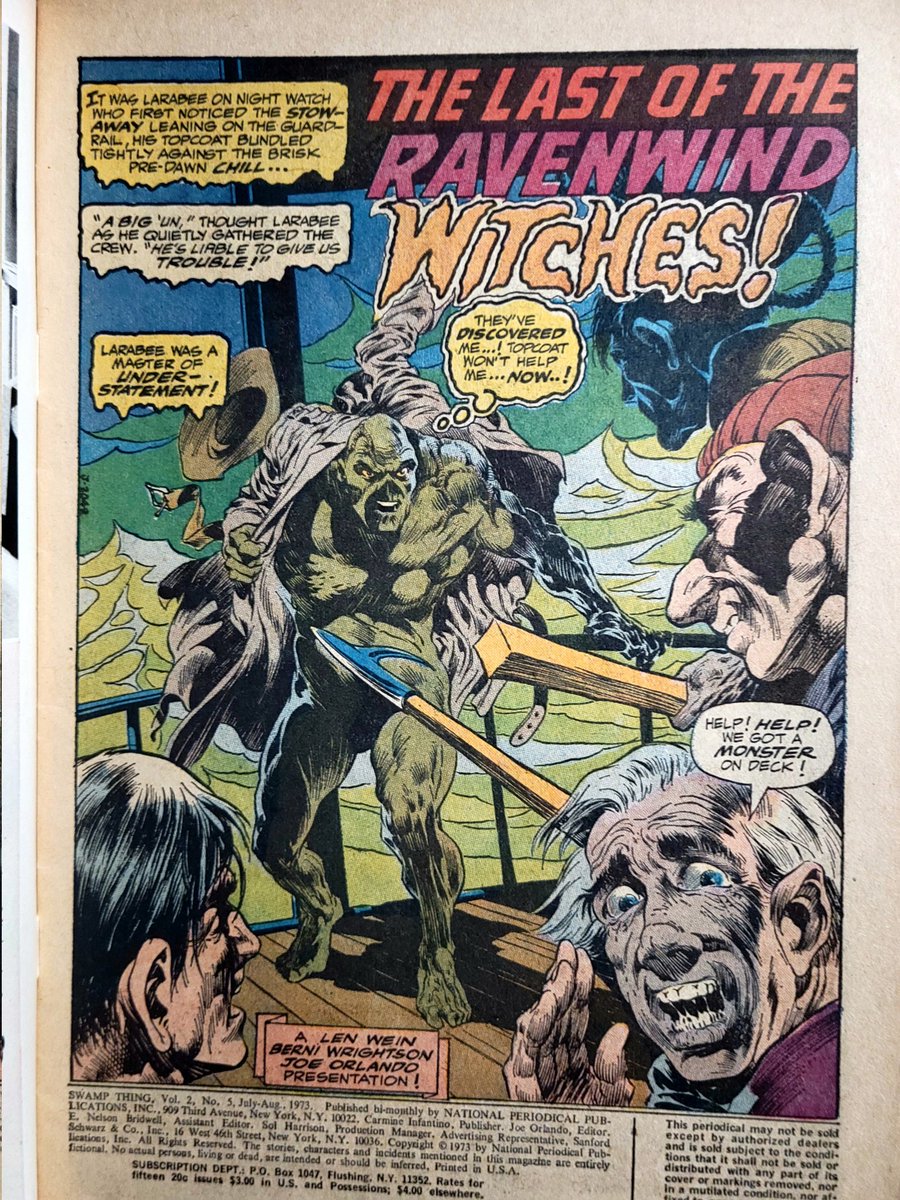 Kayla Adrienne on Twitter: "RT @Kristo_Kai: 'Swamp Thing' #5 (1973). Len Wein (writer). Berni(e ...