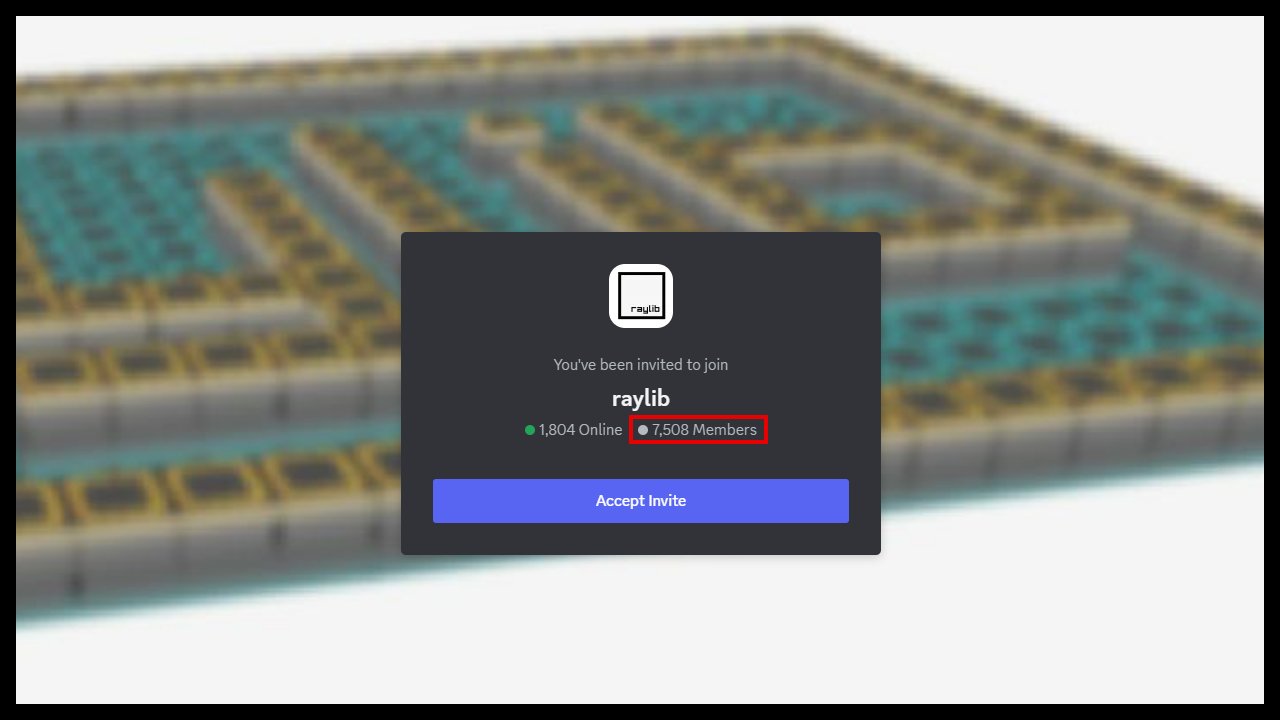 Ray on Twitter: "Hey! #raylib discord has just surpassed the **7500 members!!!** One of the ...