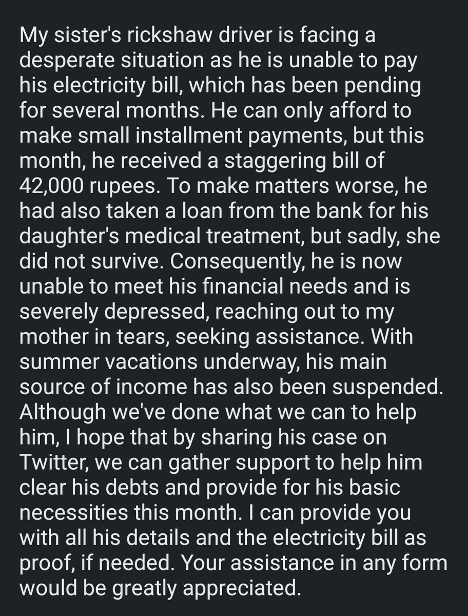 Javaria on Twitter: "We need to collect around 63k PKR for a rickshaw ...