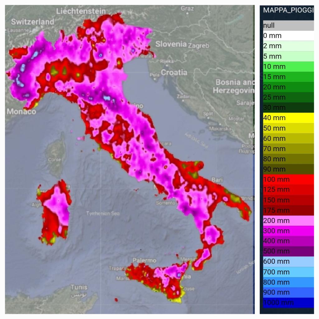 Hydrology IRPI-CNR on Twitter: "Quanto è piovuto in Italia dal 1 maggio a oggi? Più di 500 mm in ...