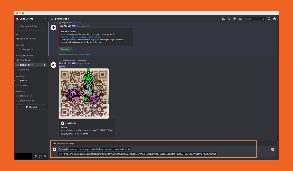 Sutra | AI on Twitter: "3. Visit “pixelml-bot-1” channel. Type “/generate” • Prompt: Enter the ...