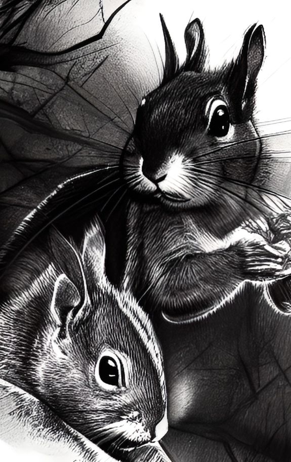 Sad Squirrel Drawing