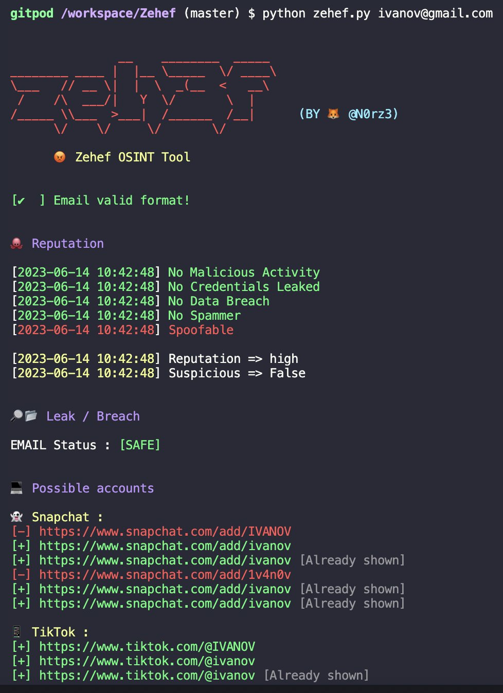 The Hack Force on Twitter: "ZEHEF A simple #Python tool that collects information about an email ...