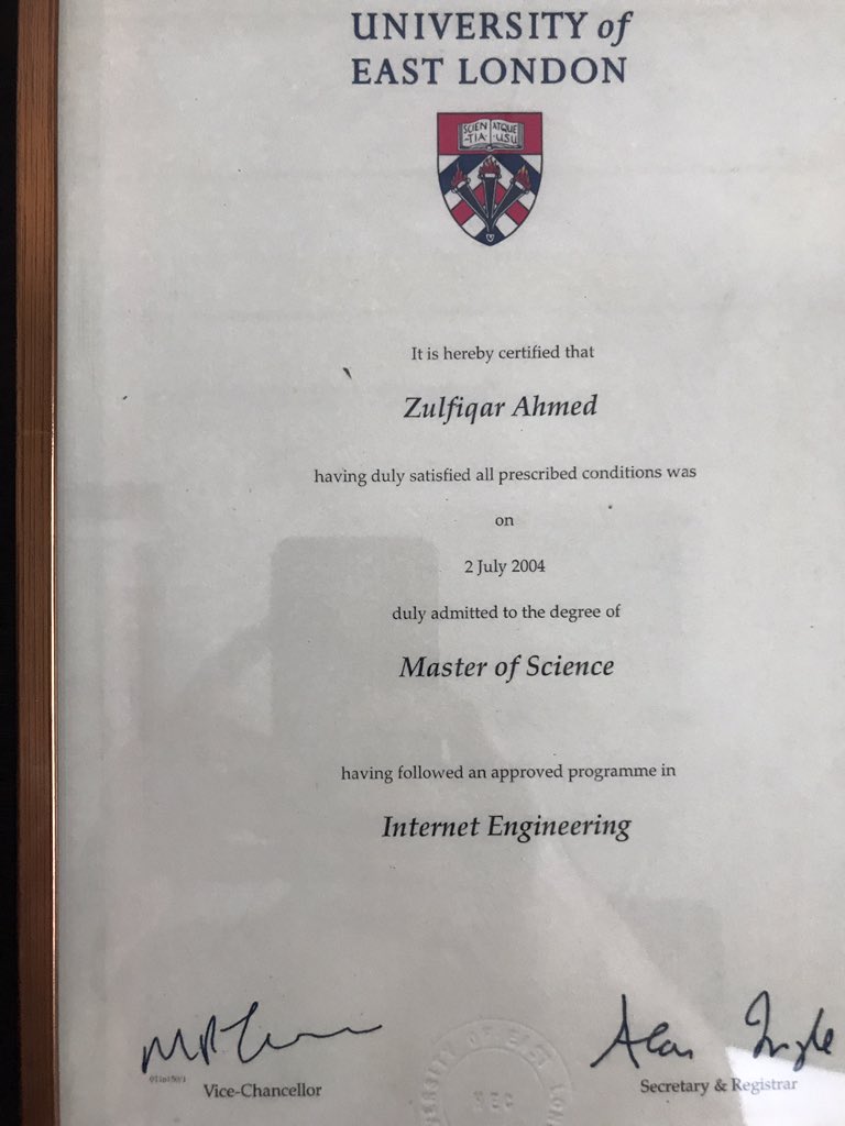Zulfiqar Ahmed 🤔 on Twitter: "I did my first masters degree almost 10 years after the graduation ...