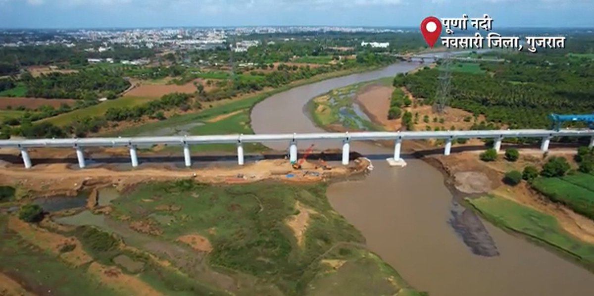 Bullet Train Project: Bridge over Purna river in Navsari completed | DeshGujarat