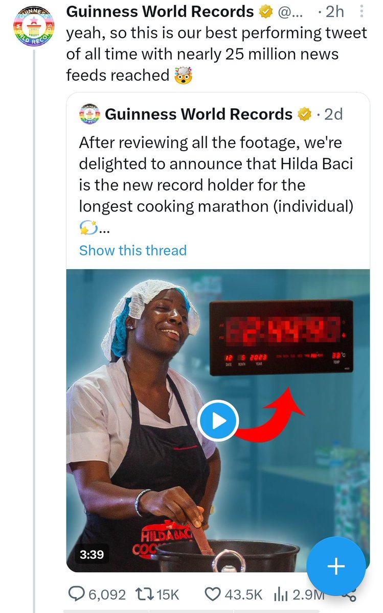 Africa Facts Zone on Twitter: "Hilda Baci has helped Guinness World Records get their most viral ...