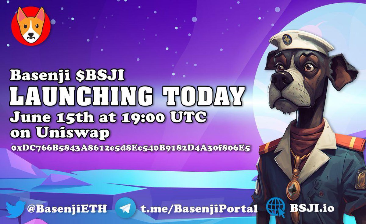 中国鲸鱼泵 WHALE CHINESE 🇨🇳🐳🚀📈 on Twitter: "BASENJI $BSJI 于今天 19:00 UTC 发布 6.5 万美元起步 MC UNISWAP：https ...