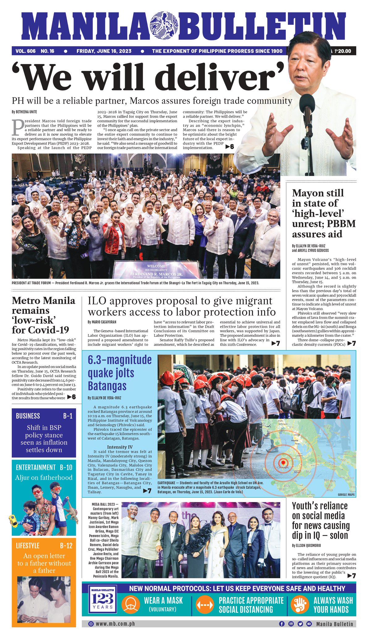 Manila Bulletin News On Twitter Manila Bulletin Headline For Today