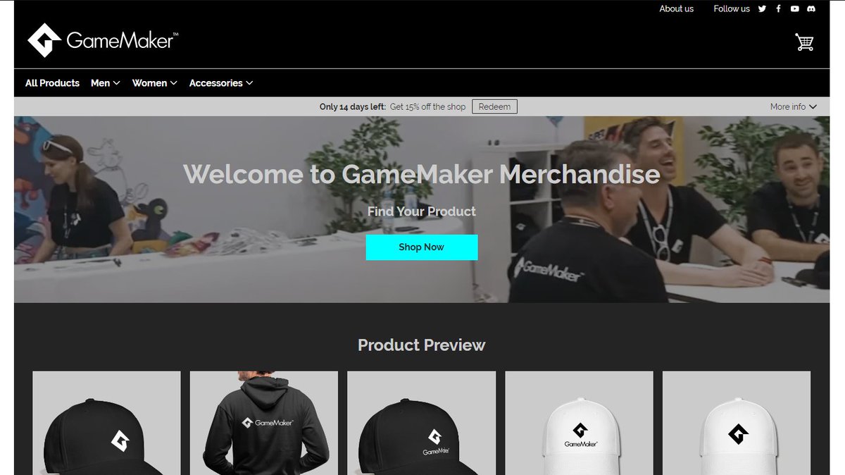 GameMaker on Twitter: "GameMaker merch time? GameMaker merch time!! Our new merch store ships ...