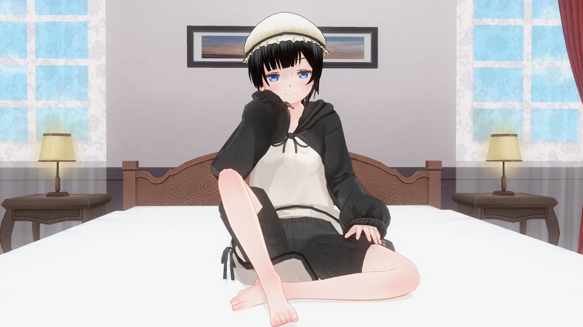 日横(オダメENJOY中) on Twitter: "#COM3D2 だぶだぶパーカーをトップスに変更しました(だけ) DLCだぶだぶパーカーセットが必要です。 https://ux ...