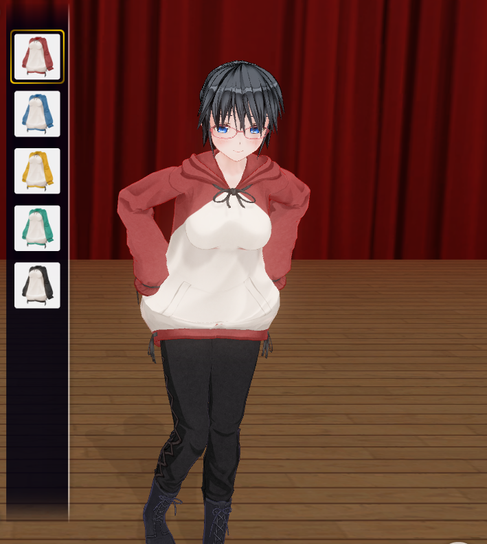 日横(オダメENJOY中) on Twitter: "#COM3D2 だぶだぶパーカーをトップスに変更しました(だけ) DLCだぶだぶパーカーセットが必要です。 https://ux ...