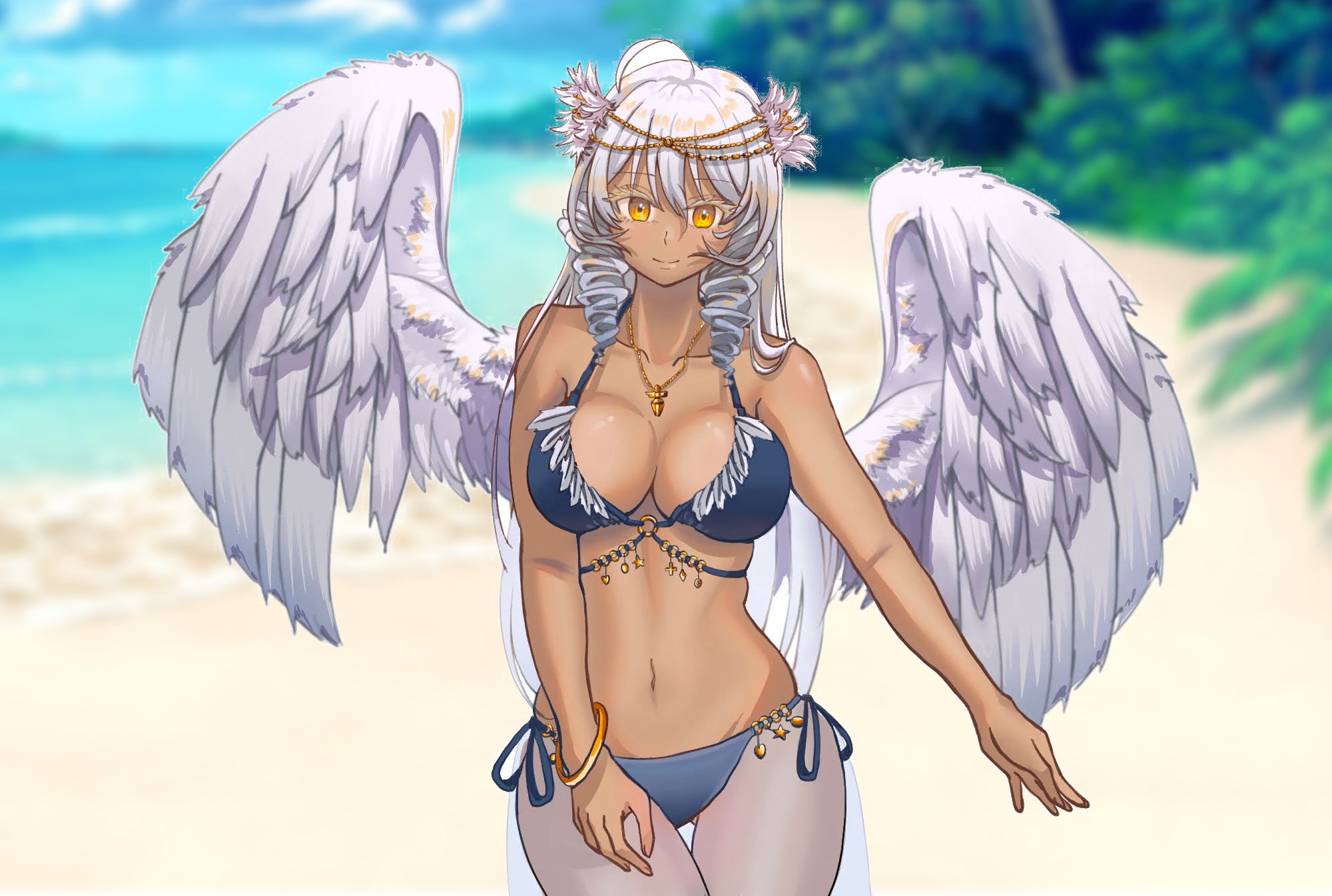 Miki | Angel VTuber on Twitter: "Does anyone want to go to the beach with me?~ #Vtubers # ...