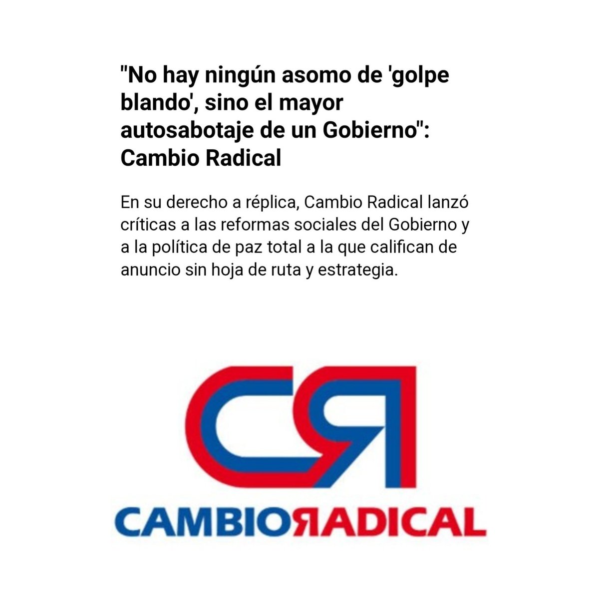 Cambio Radical Logo PARTIDO CAMBIO RADICAL