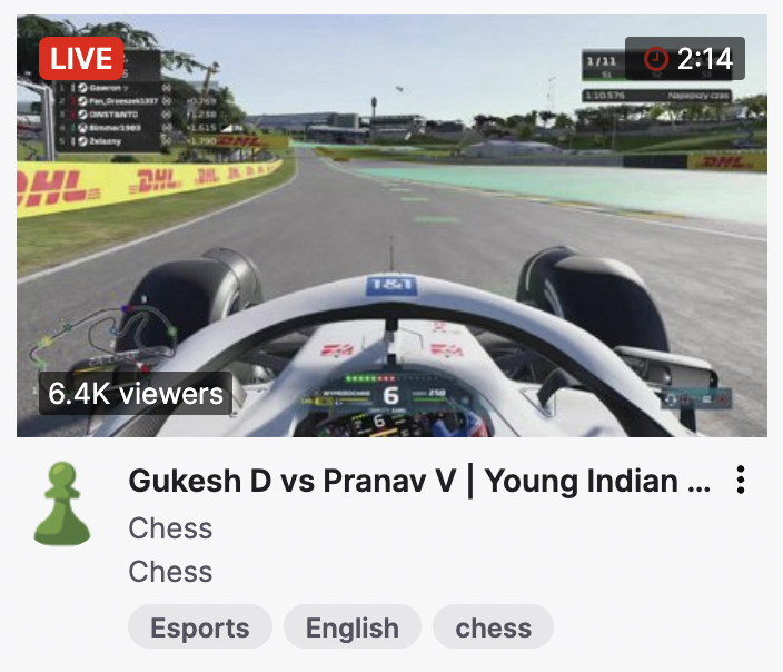 Chess.com on Twitter: "we promise that neither Gukesh or Pranav are playing speed chess in an F1 ...