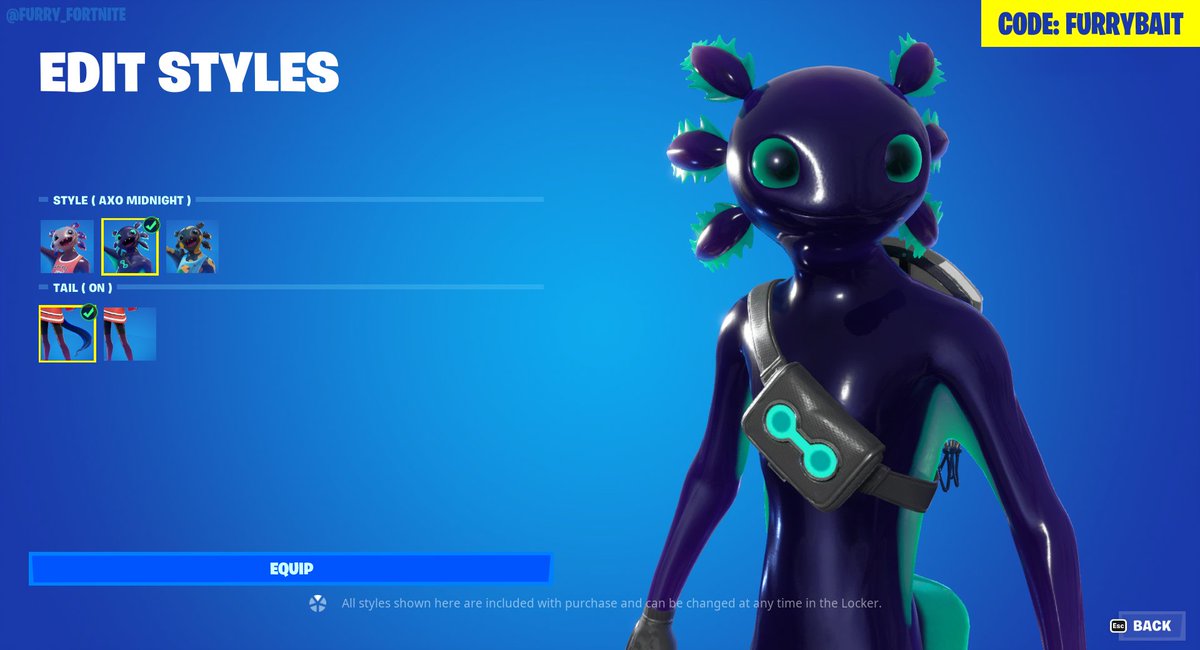 Fortnite Furry Bait 💪🐱🪴🌈🏳️‍⚧️ on Twitter: "Axo, from the Axolotl Attack! set, is also available ...