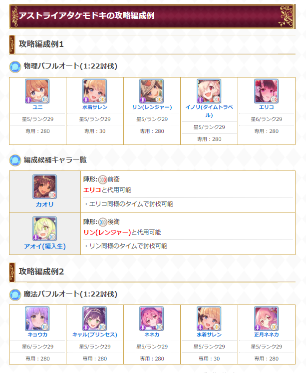 プリコネR攻略@GameWith on Twitter: "復刻イベントボスsp/vh攻略編成例を更新！ spモード3では前衛キャラが誘惑状態にされるので中～後衛キャラ中心のパーティ推奨です ...