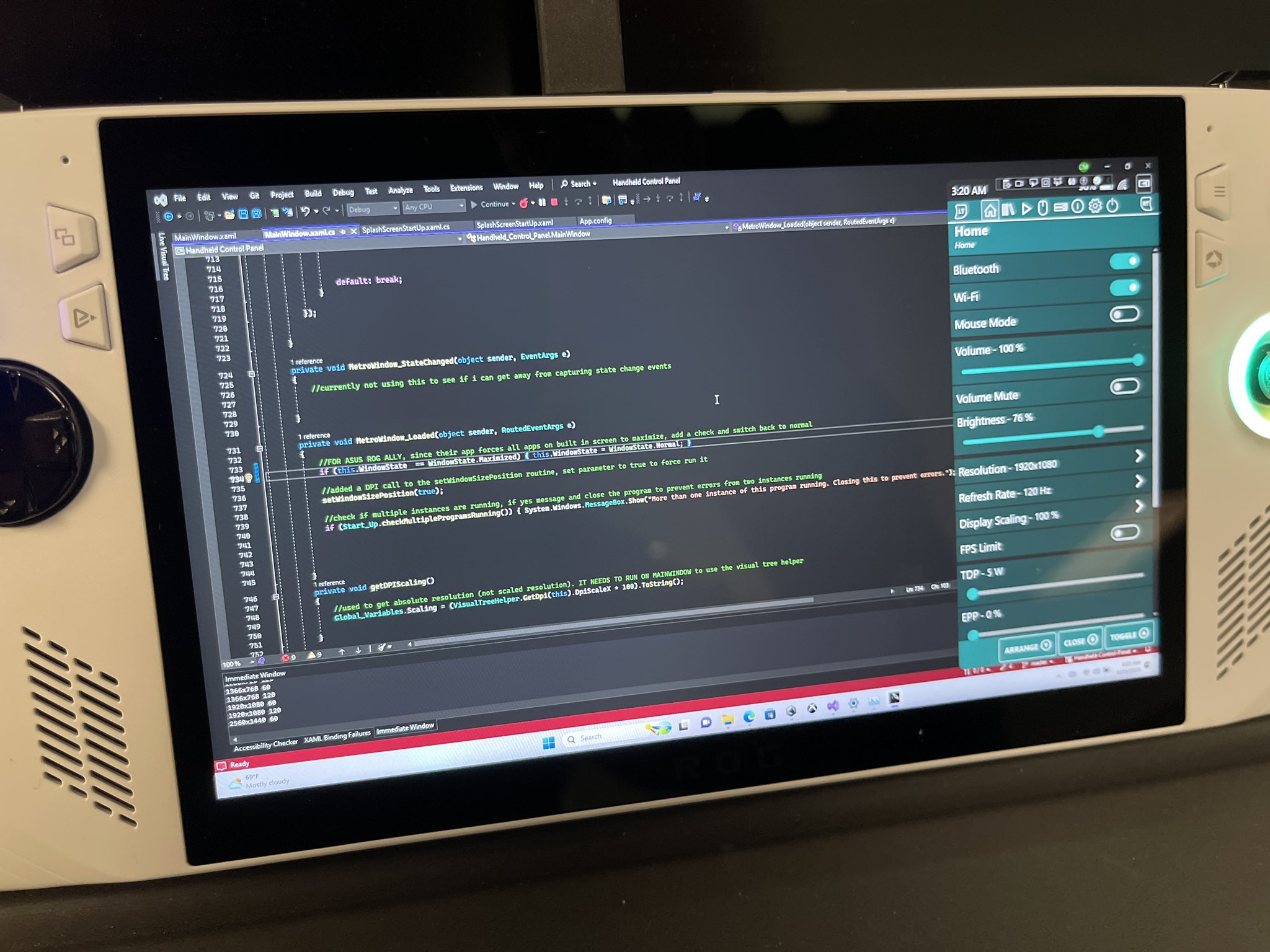 Project-SBC on Twitter: "Got some debugging in on a ROG Ally, figured out that all apps launched ...