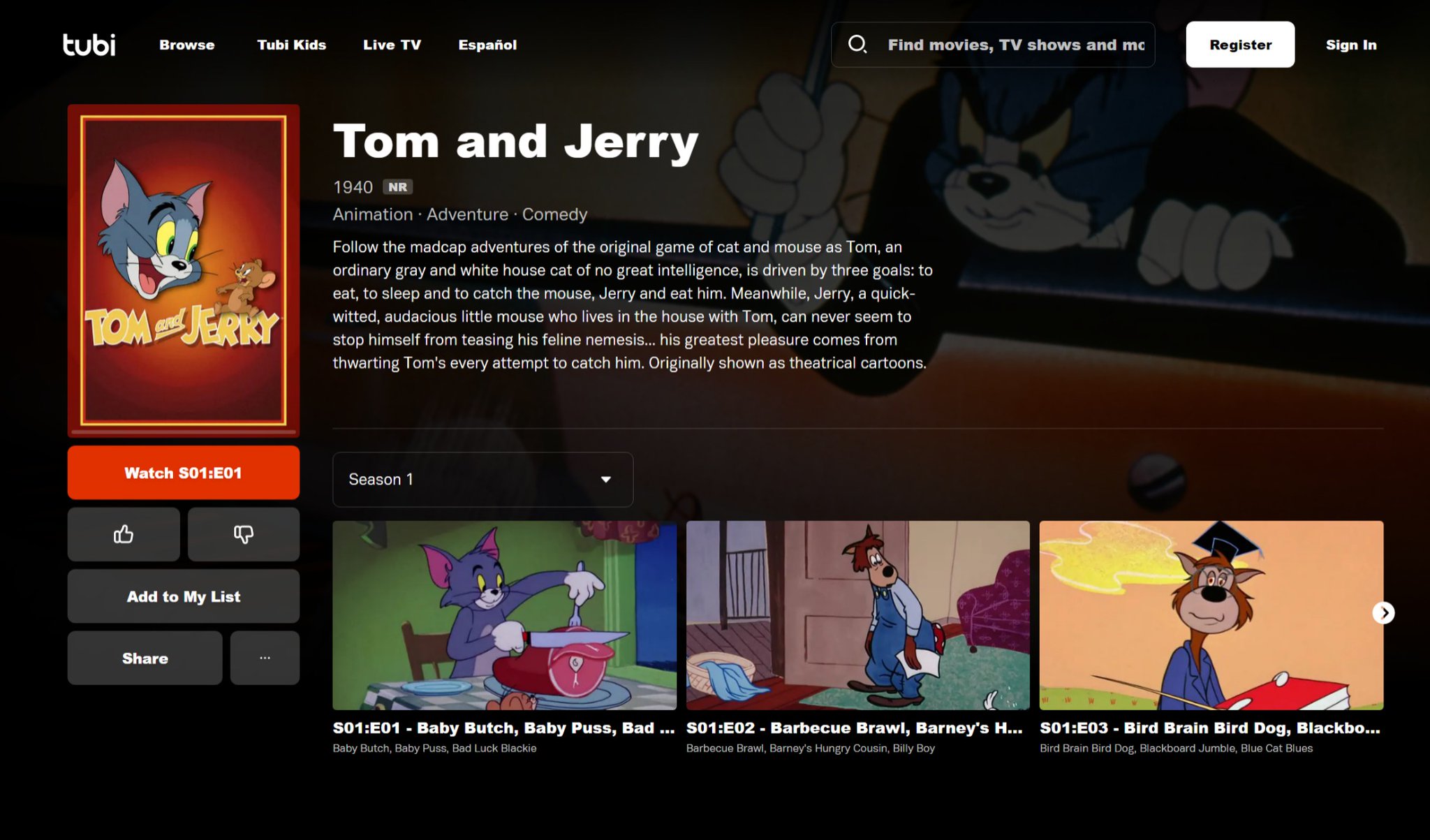 Tom Jerry Droopy Tex Avery