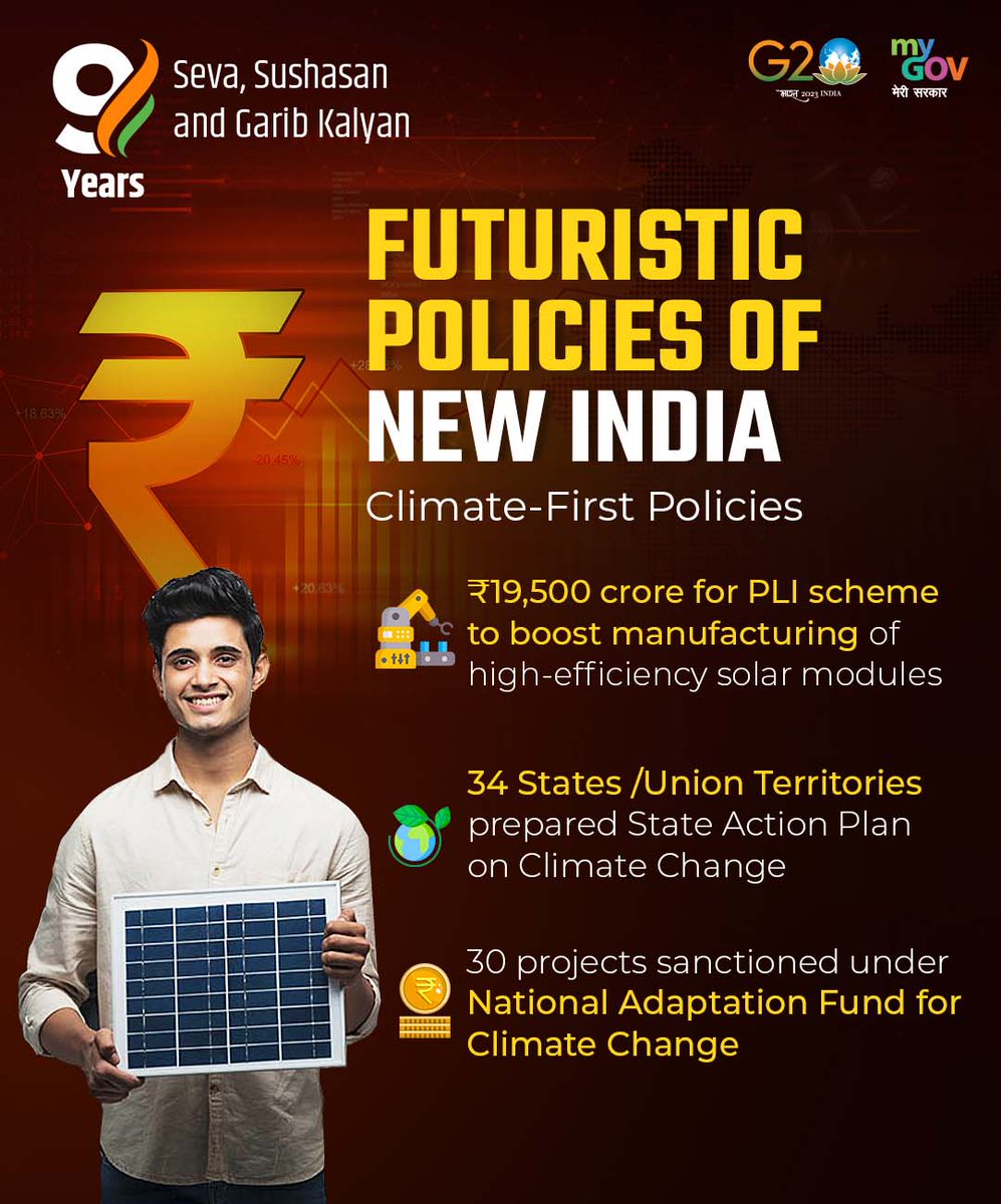 MyGovIndia on Twitter: "From indigenous solar modules to taking decisive action on climate ...