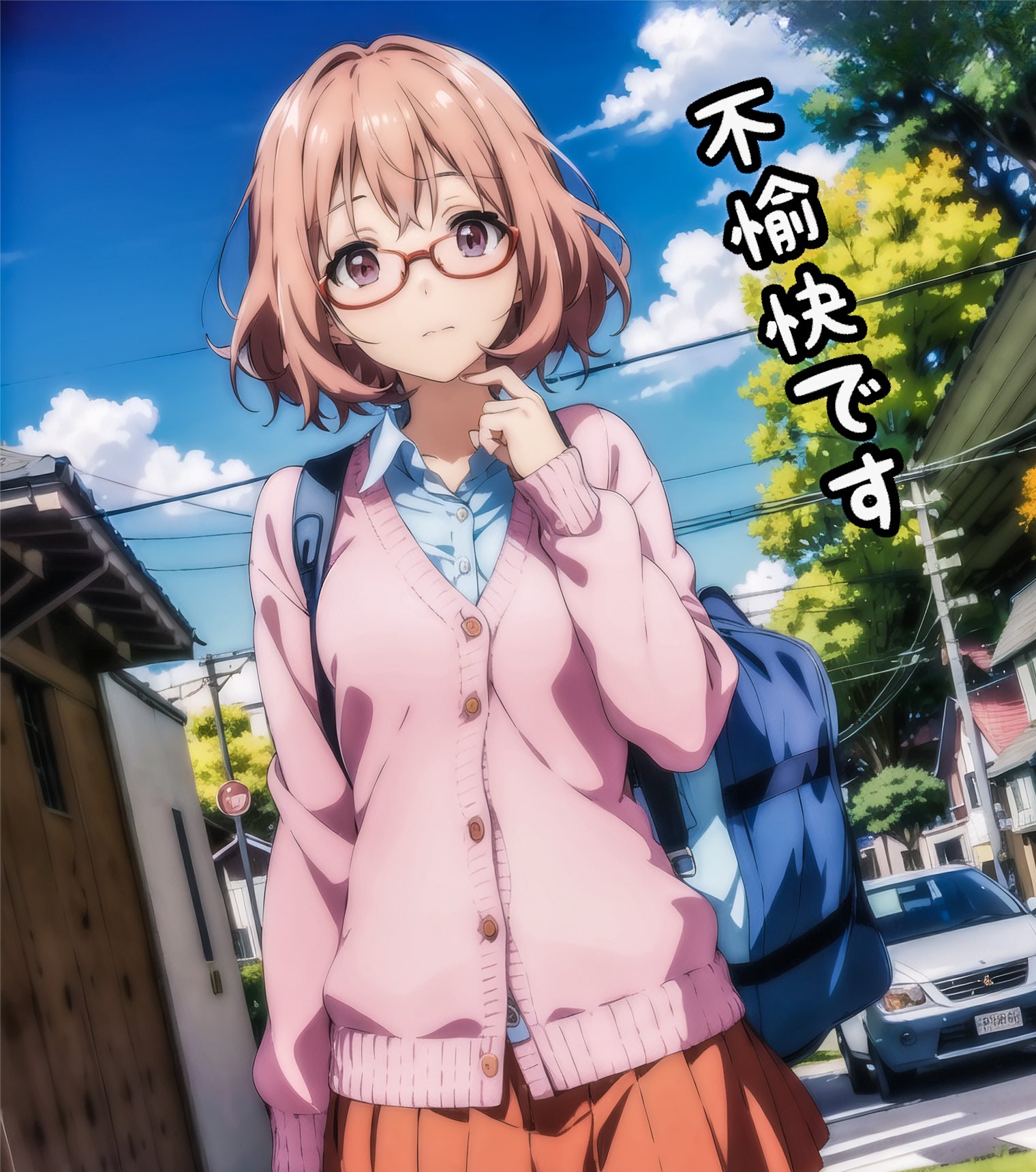 KAMO🦆🍜（KAMO🦆🍜サブ→今はメイン） on Twitter: "アニメ見ながら生成するのは面白い あってるパーツが顔のみ…カーディガンの色もセーフ🤔 境界の彼方おもんない言う人おるけど ...