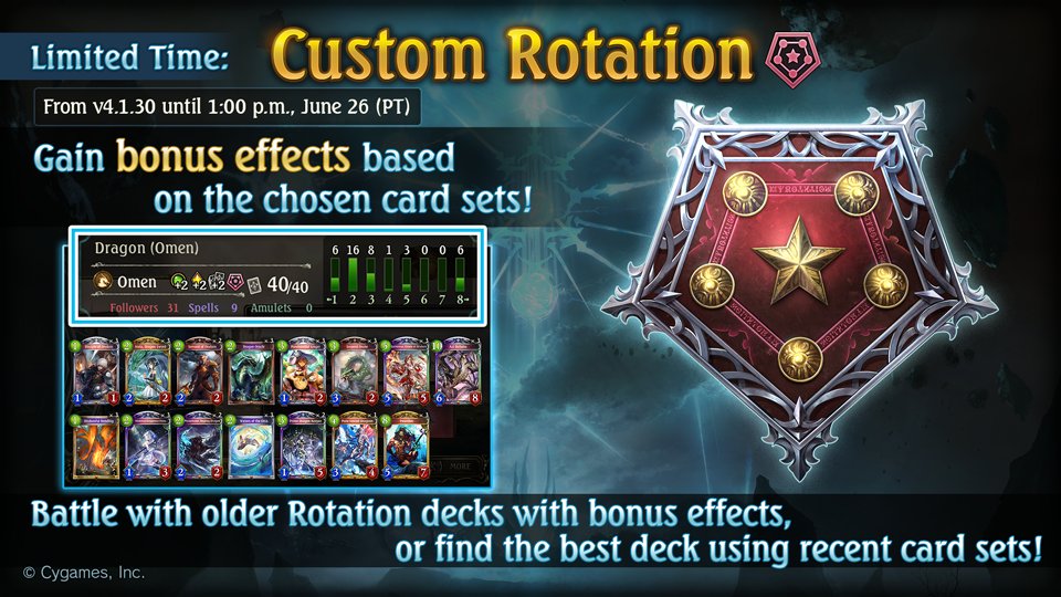 Shadowverse on Twitter: "The Custom Rotation format is available now for a limited time! Build a ...