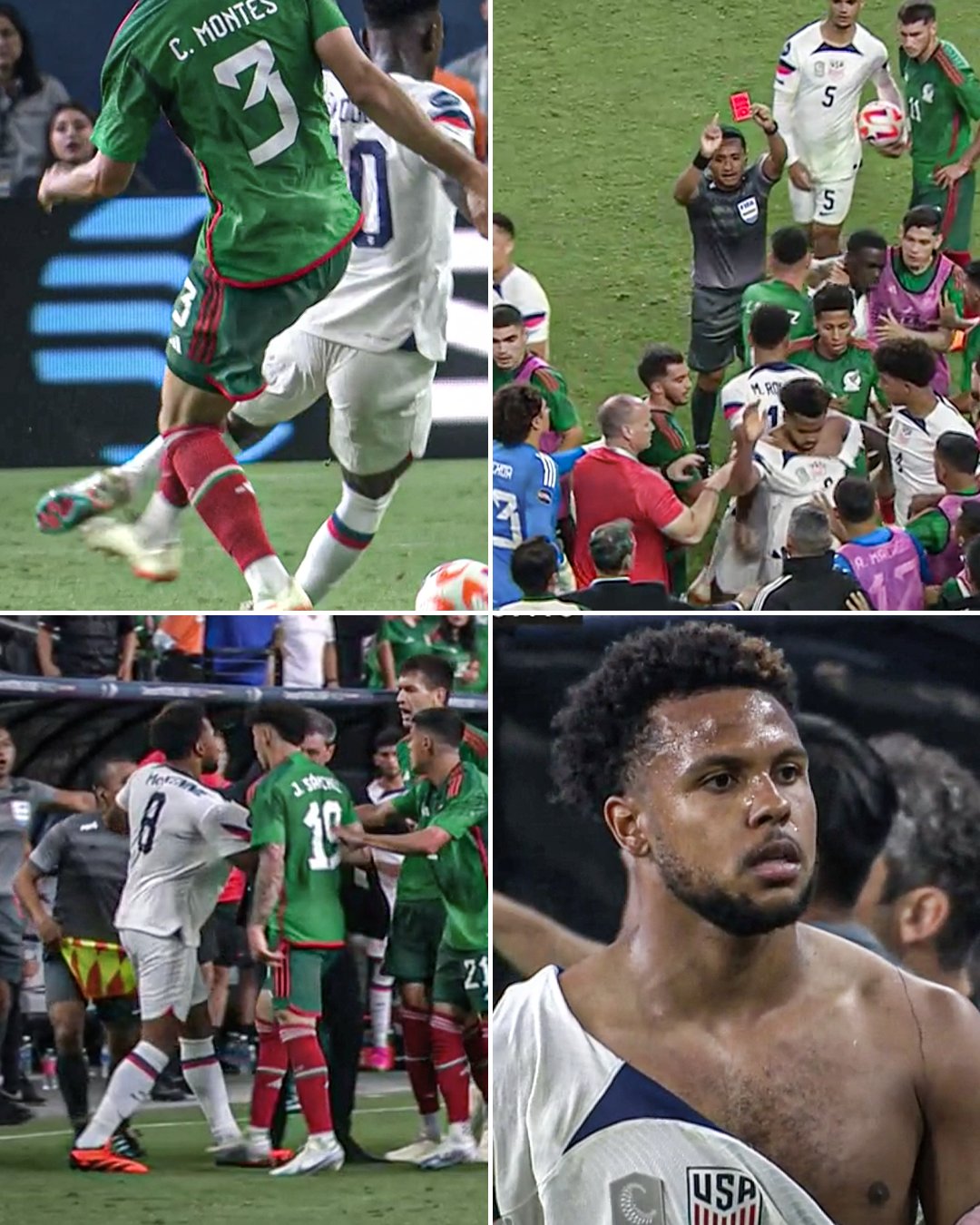 Espn Fc On Twitter Cesar Montes Received A Red Card For This Foul On