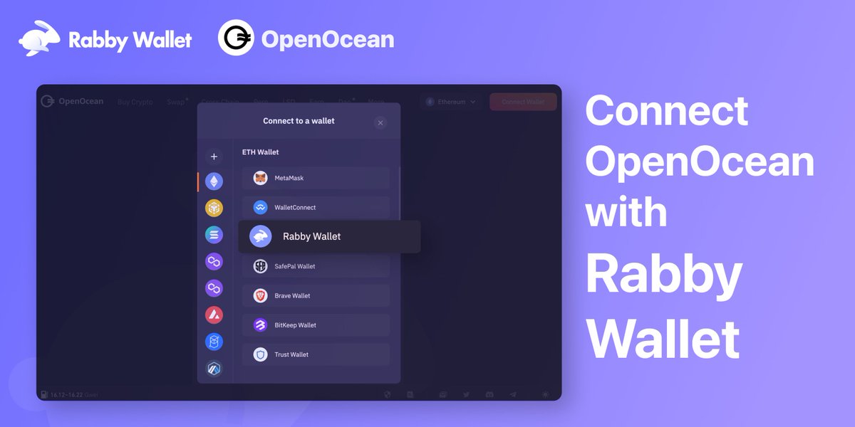 Rabby Wallet on Twitter: "🚀We're thrilled that Rabby has been integrated on @OpenOceanGlobal Now ...