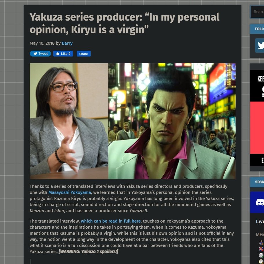 YongYea on Twitter: "Yakuza just confirmed Kiryu does in fact fuck and fans are losing it."