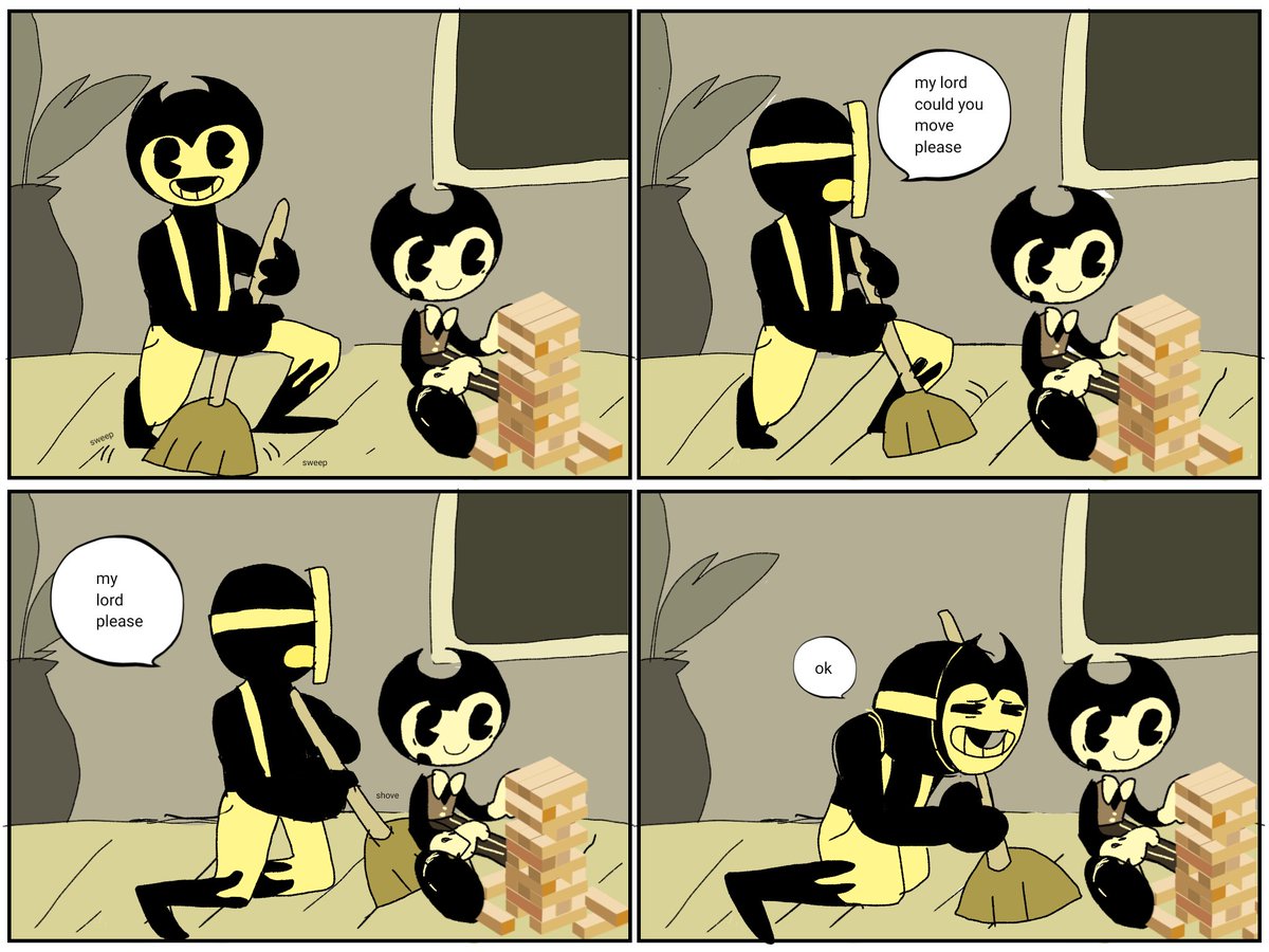 Aranella on Twitter: "he has much more important matters to attend to, obviously #bendy #batdr"