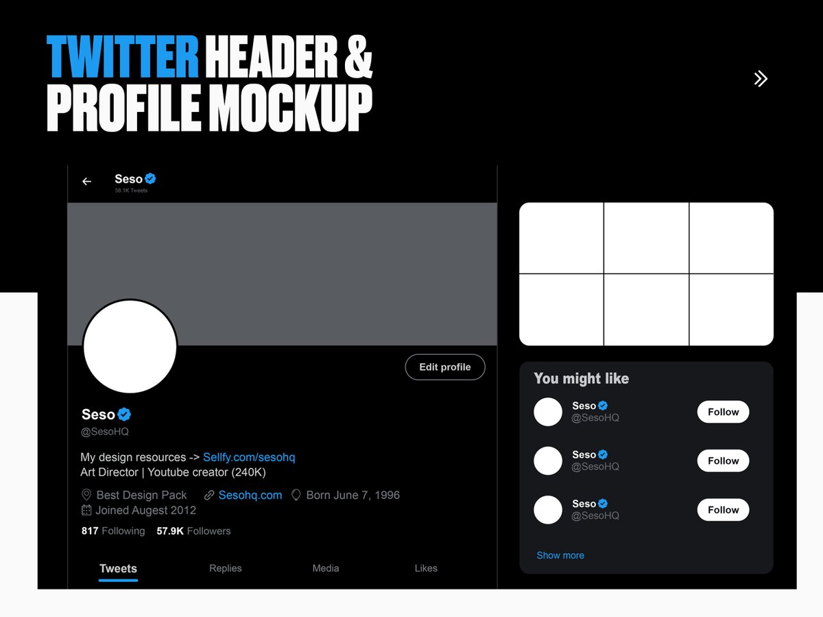 Seso on Twitter: "For my graphic designers, I needed a twitter profile and tweet mockup for ...