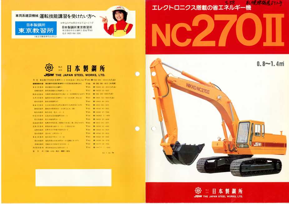 建設機械化ライブラリー on Twitter: "日本製鋼所 エレクトロニクス搭載の省エネルギー機 NC270Ⅱ｜建設機械化ライブラリー @CM_BLib #note https://note ...