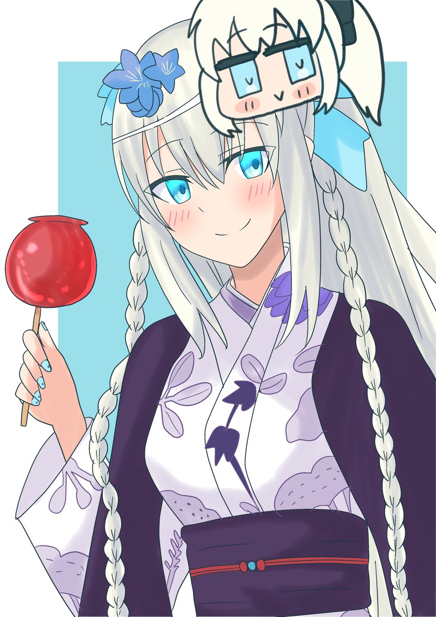 FGO「#FGO #モルガン #もるがんちゃん 浴衣姿のモルガン陛下素敵… 2枚目はもる」|マル(Maru)のイラスト