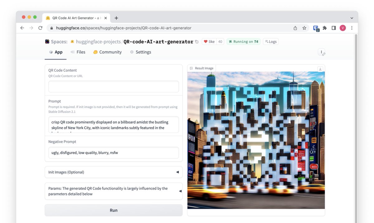 Victor M on Twitter: "👀 There's an app now! QR code generator (powered by Stable Diffusion and ...