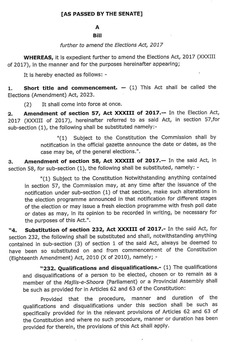 Reema Omer On Twitter Key Provisions In Elections Amendment Bill