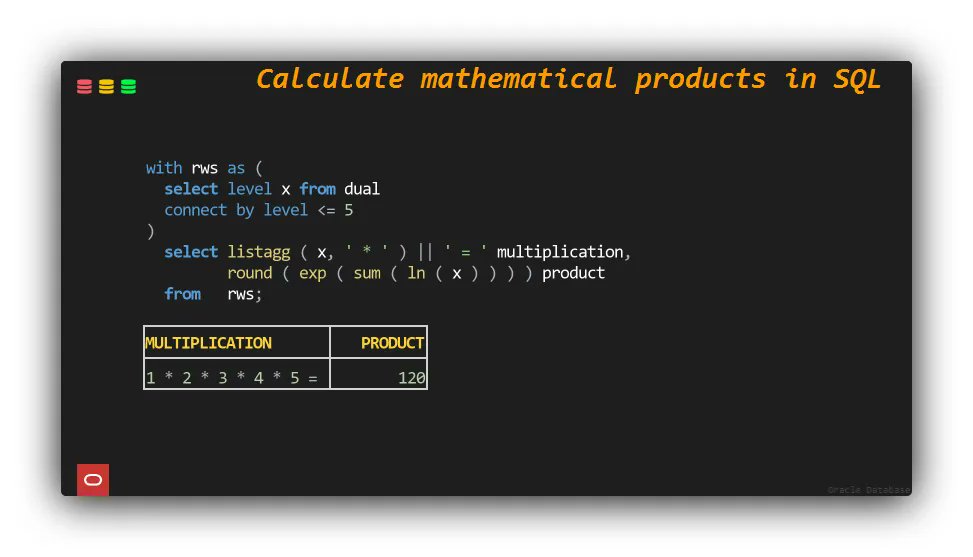 Sql Daily On Twitter Want To Calculate Mathematical Products Aggregated Multiplication In