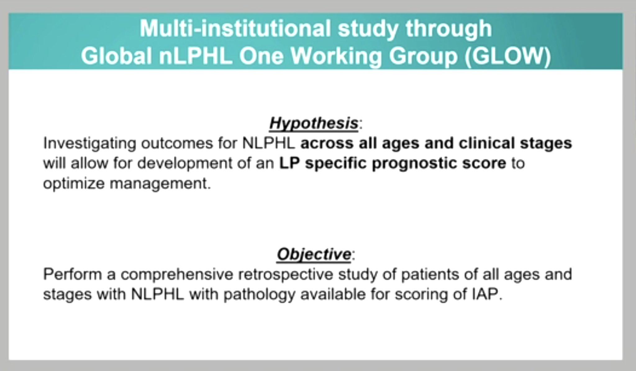 GLOW: Global nLPHL One Working Group on Twitter: "We would like to thank all of our ...