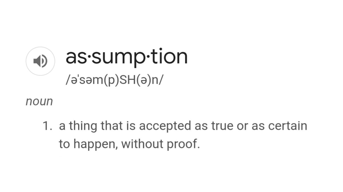 Assumption Definition