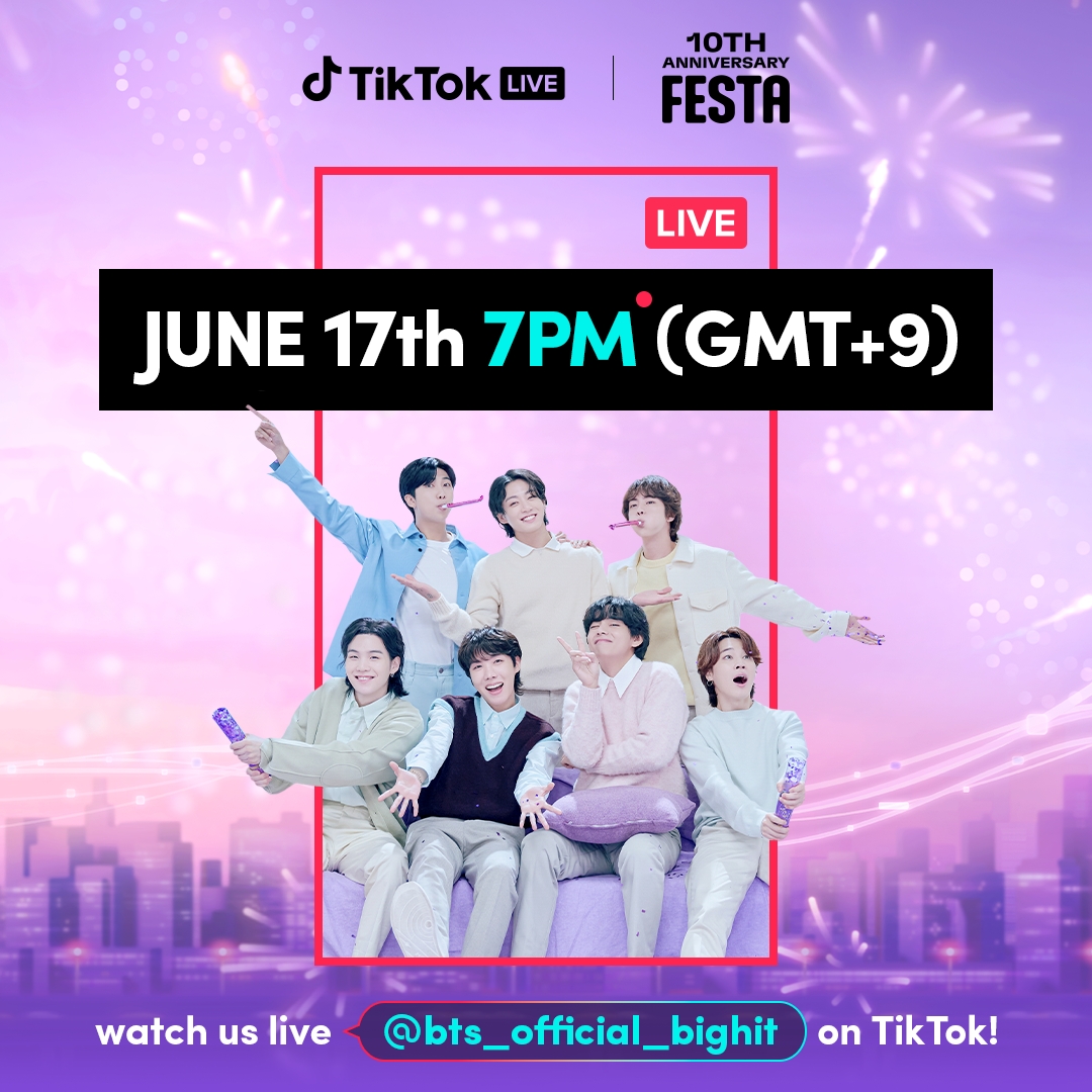 TikTok UK on Twitter: ".@bts_bighit are going LIVE on TikTok tomorrow at 7pm. That's it. That's ...