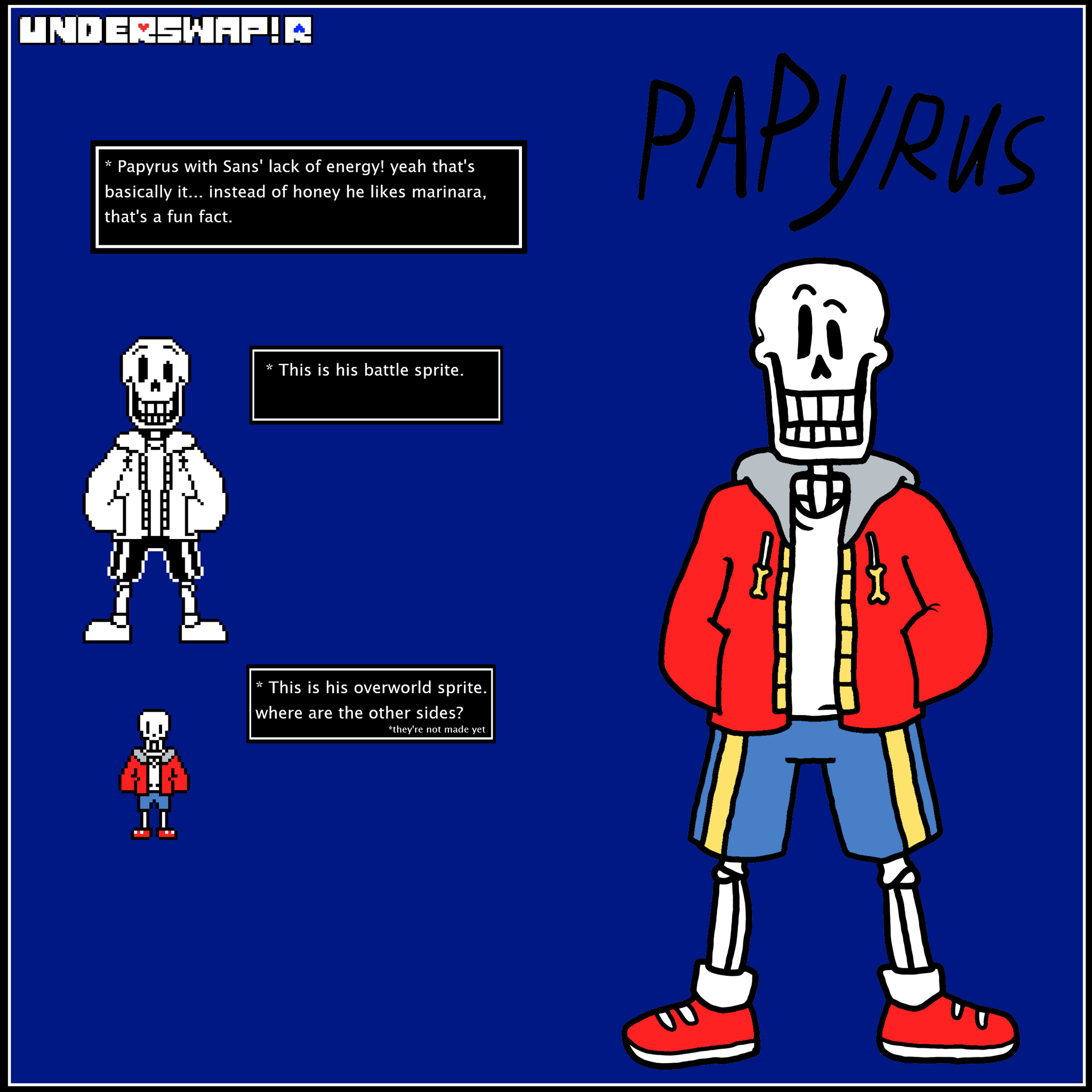 NoContent on Twitter: "i made a reference sheet for Underswap!R Papyrus. the sensational Sans is ...