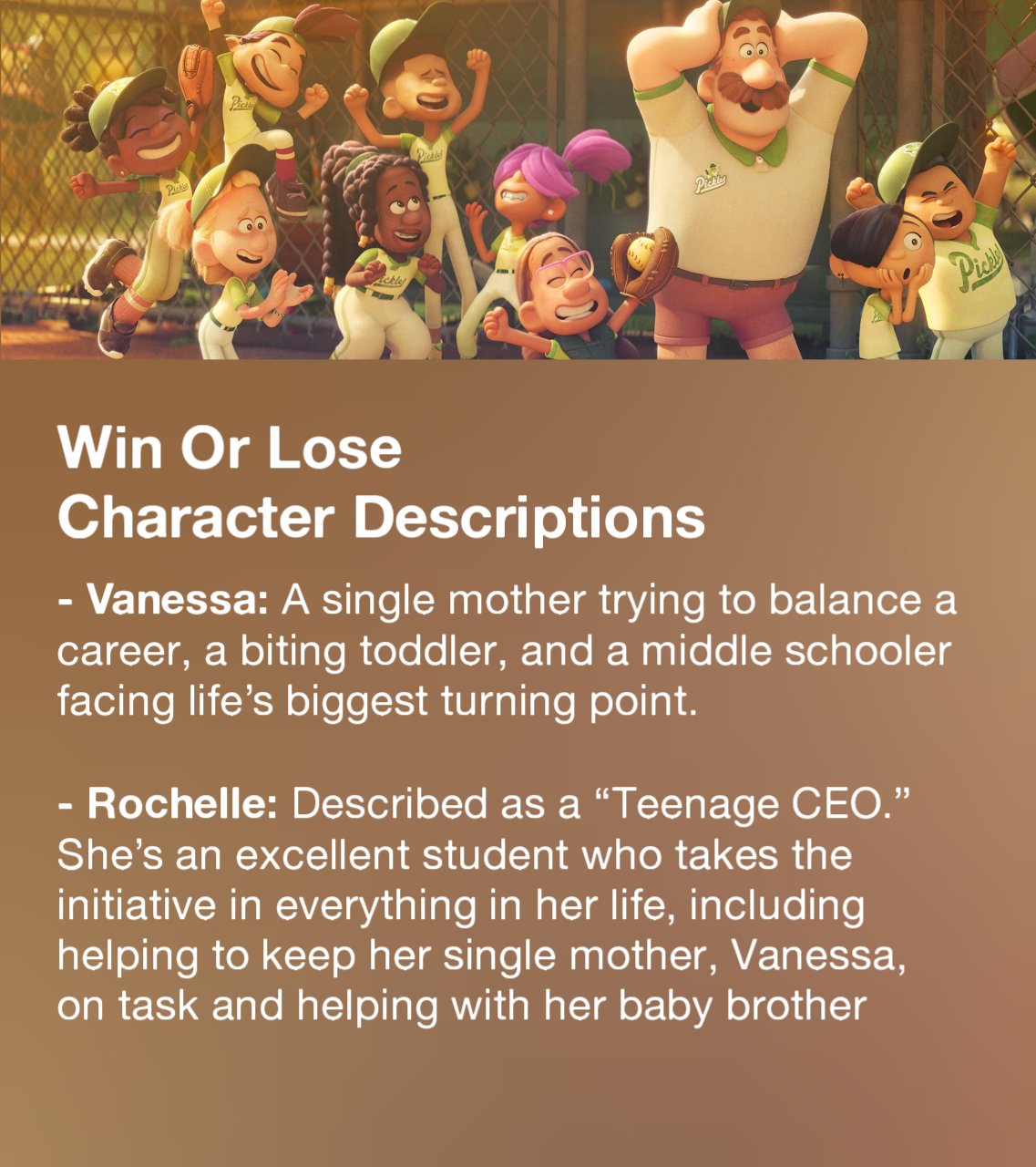 Disney Animation Promos on Twitter: "Updates on Pixar’s ‘WIN OR LOSE ...