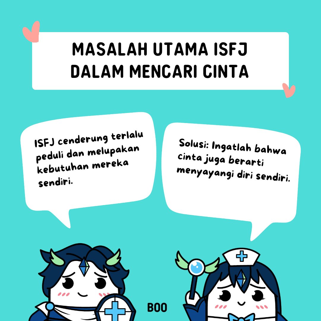 Boo Indonesia on Twitter: "Dear #ISTJ #ISFJ #INFJ #INTJ Tolong dibaca yah 😌🙌"