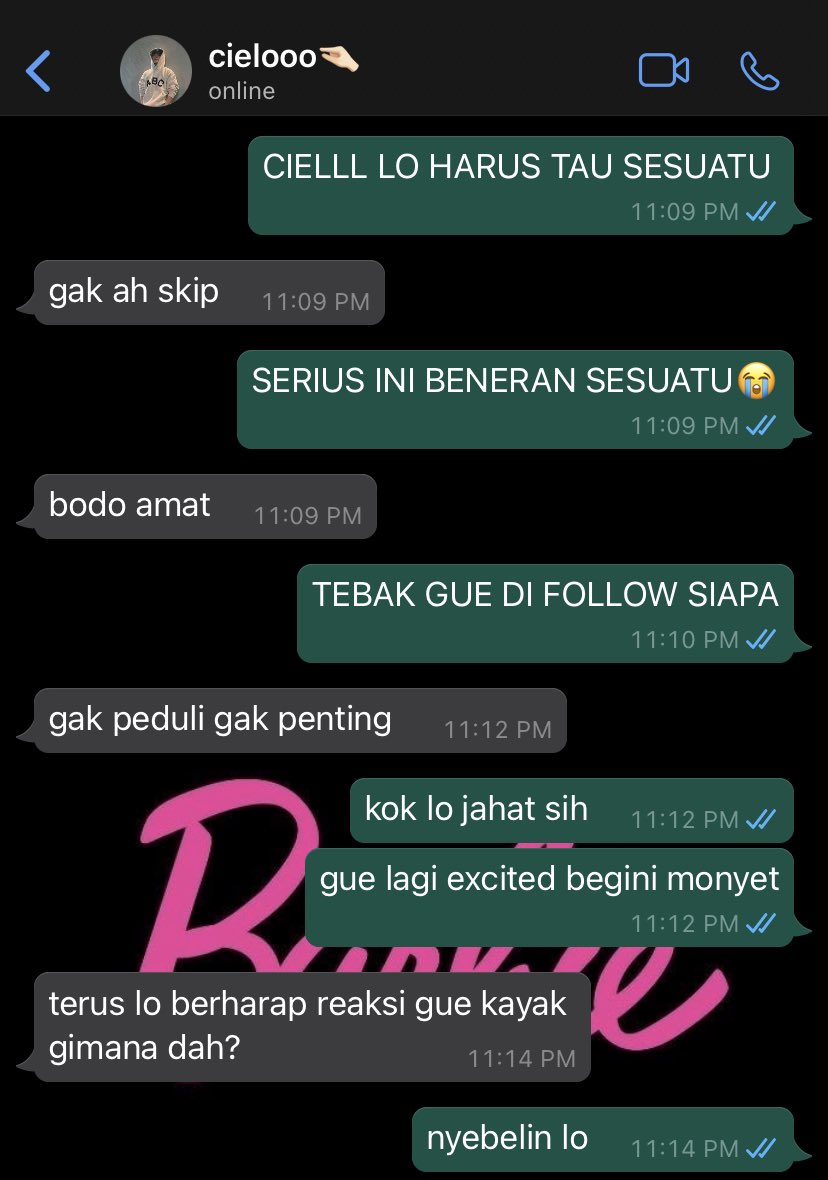 Erina on Twitter: "adel ciel : berantem"