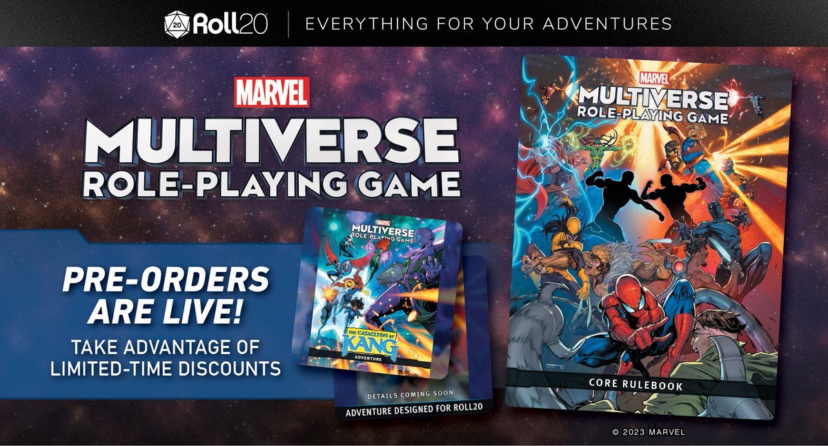 Roll20 on Twitter: "💥 Pre-orders for @Marvel Multiverse RPG Mega-Bundle are LIVE on Roll20 with ...