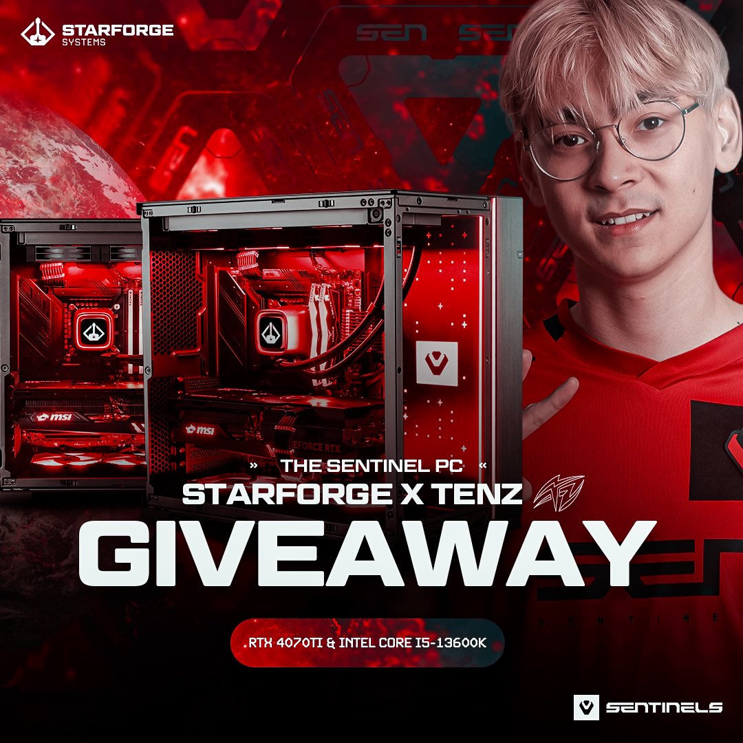 TenZ on Twitter: "Now you can game like me by winning your very own @sentinels branded gaming PC ...