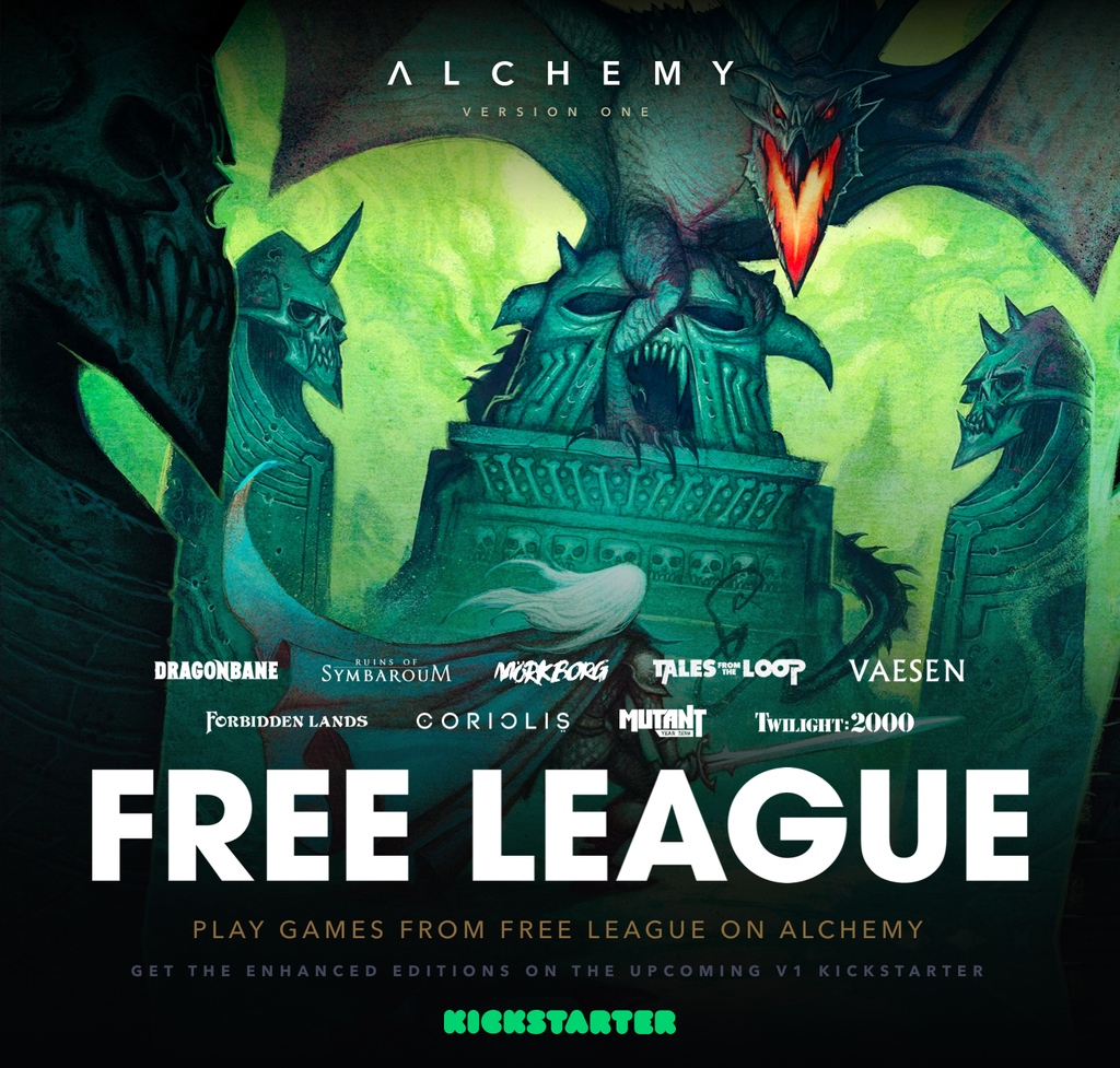 Alchemy RPG on Twitter: "Are you a fan of @FreeLeaguePub? In Alchemy V1 we'll have: MÖRK BORG ...