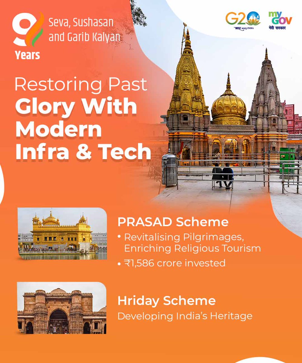 MyGovIndia on Twitter: "With PRASAD scheme, targeted and dedicated infra push with modern ...
