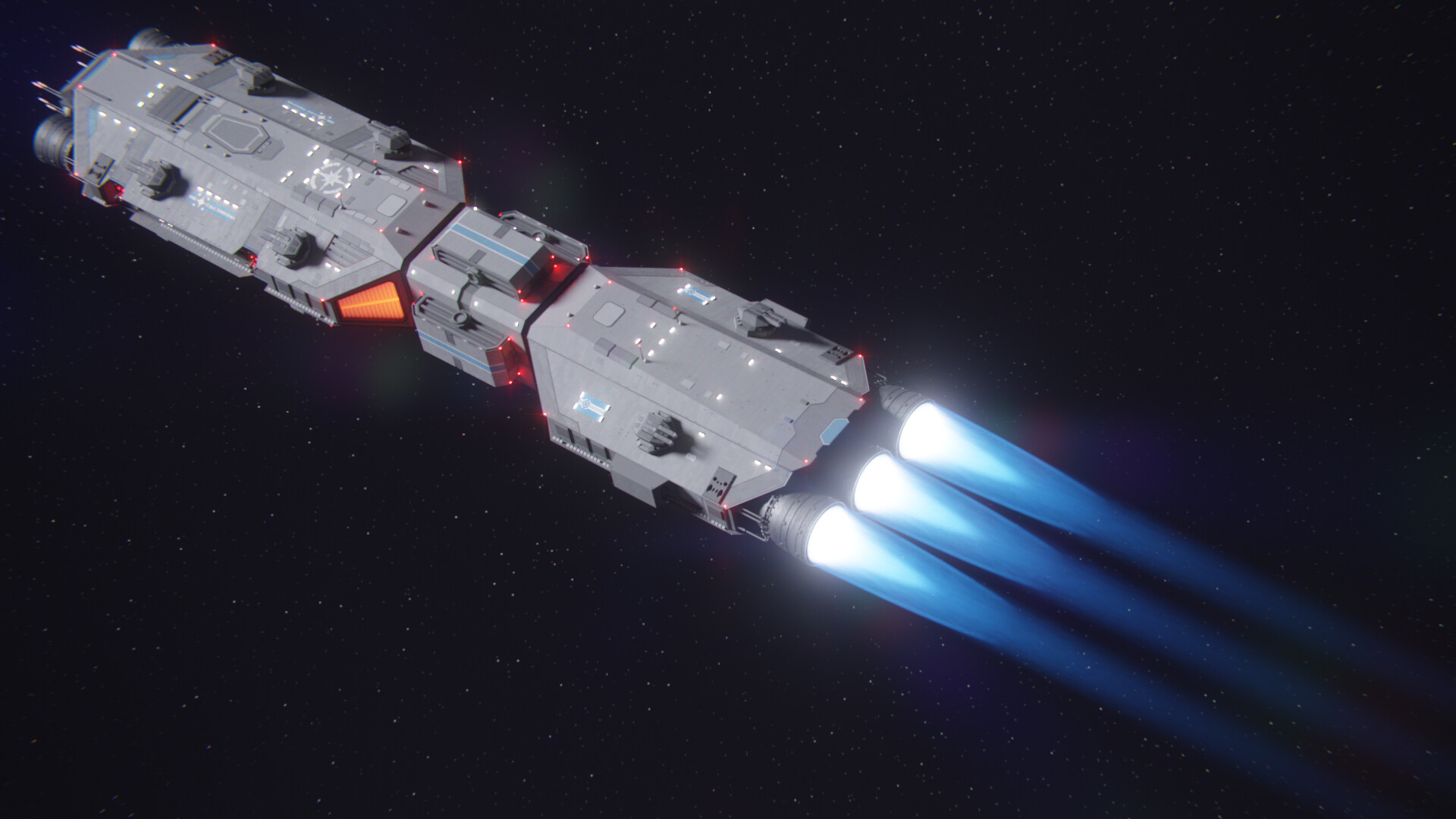 Realistic Space Cargo Ship