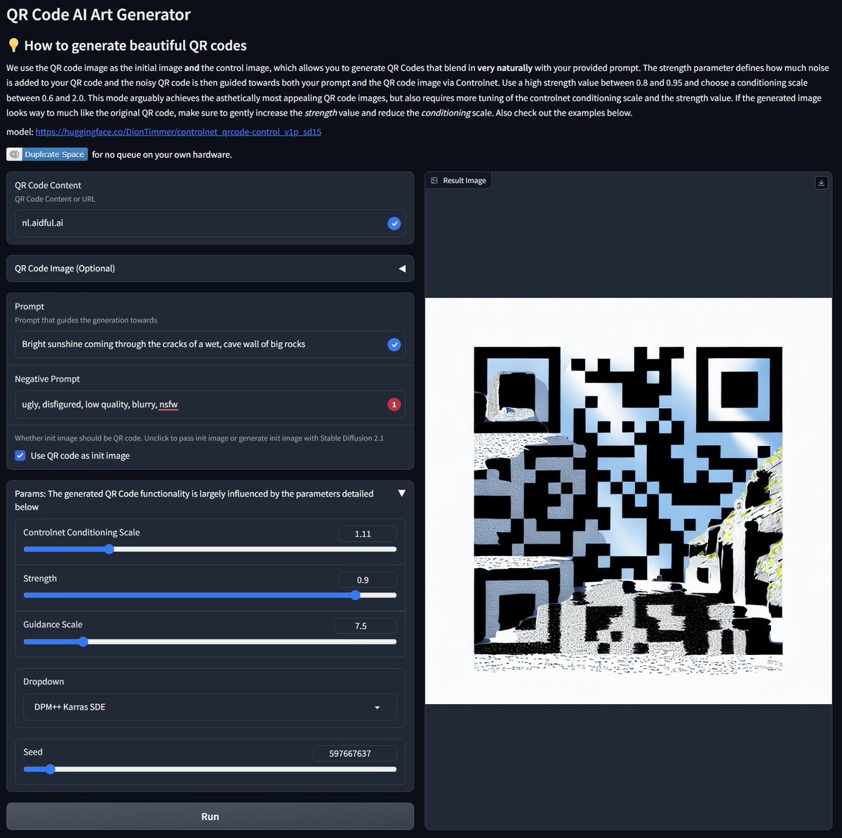 Daniel Bender 🤝 AI on Twitter: "🎨🌐 Create artistic QR codes for FREE! Now also directly in a ...